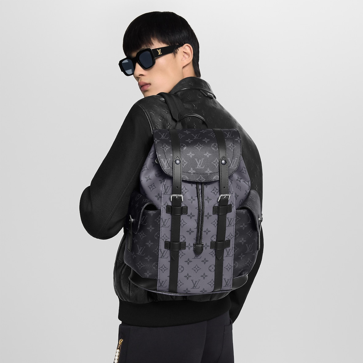 Christopher PM Backpack - Luxury Monogram Eclipse Grey | LOUIS VUITTON